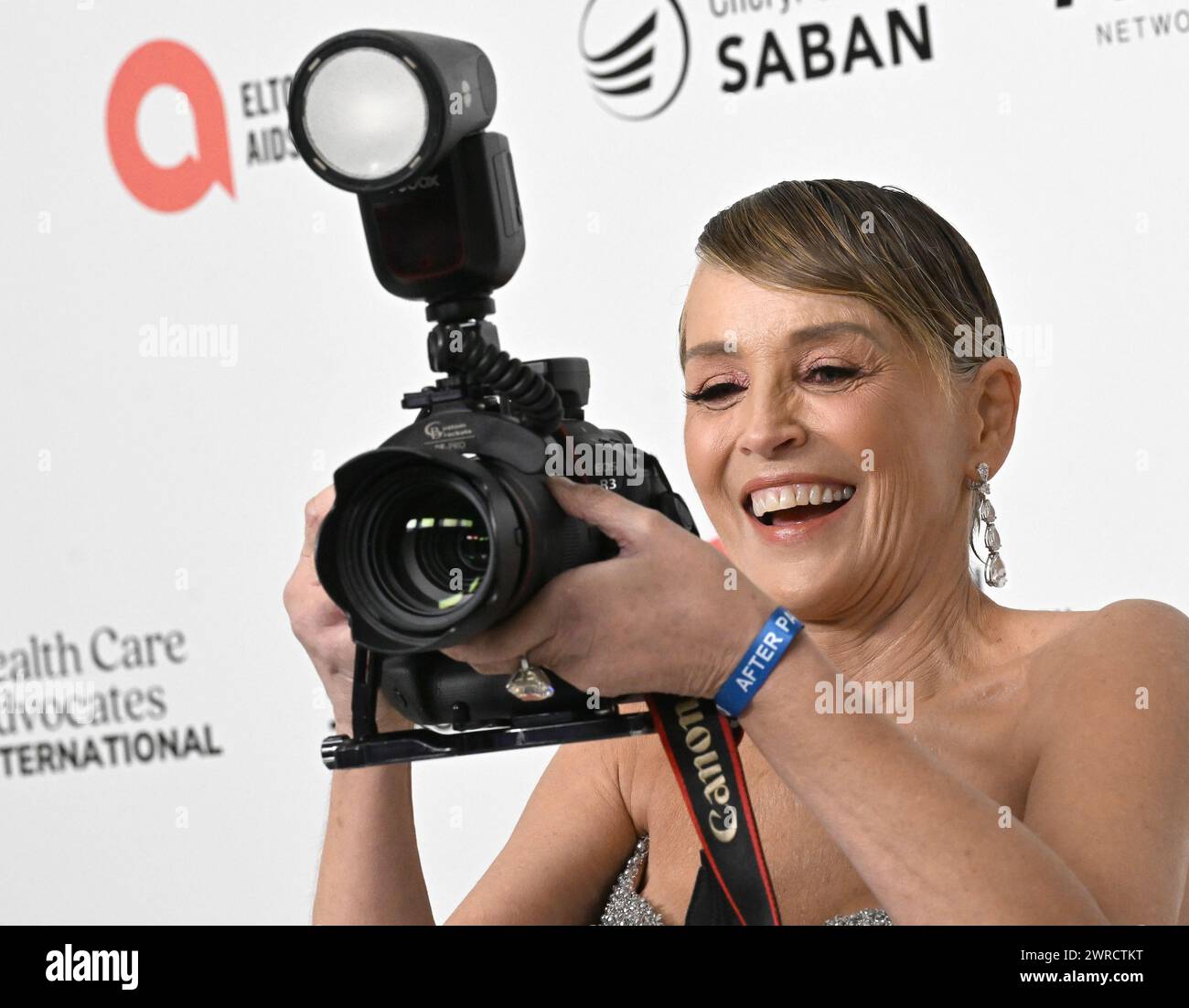 West Hollywood, USA. 10th Mar, 2024. Sharon Stone arriving at the Elton ...