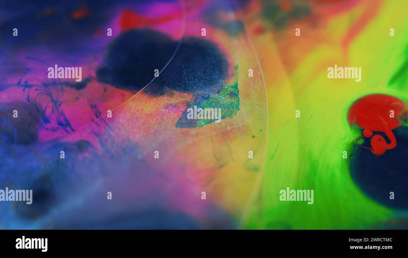 Oil fluid paint bubbles color gel blob ink water Stock Photo - Alamy