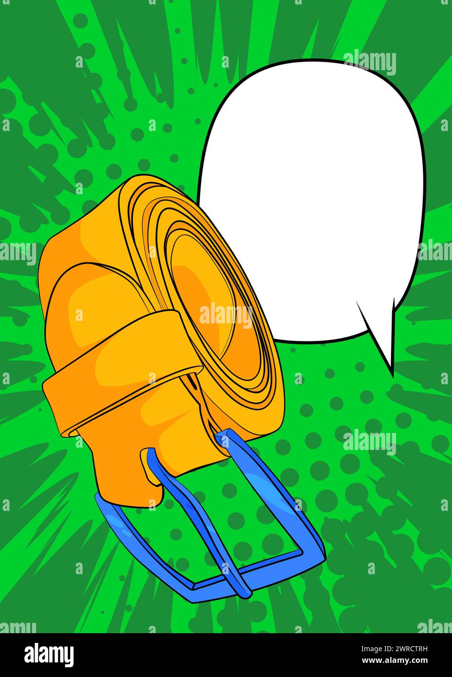 Cartoon Men's Belts with blank speech bubble, comic book Personal Clothing Accessory background ...