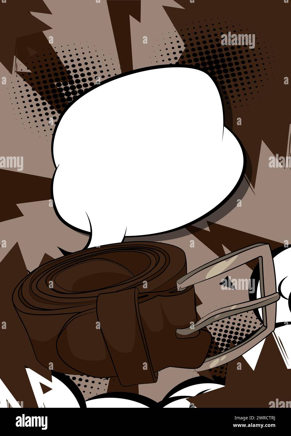 Cartoon Men's Belts with blank speech bubble, comic book Personal ...