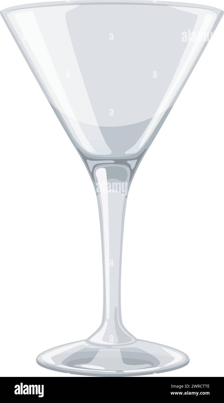 Vector illustration of a clear martini glass Stock Vector Image & Art ...