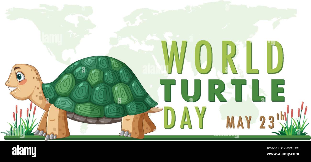 Cute turtle graphic for World Turtle Day event Stock Vector Image & Art ...