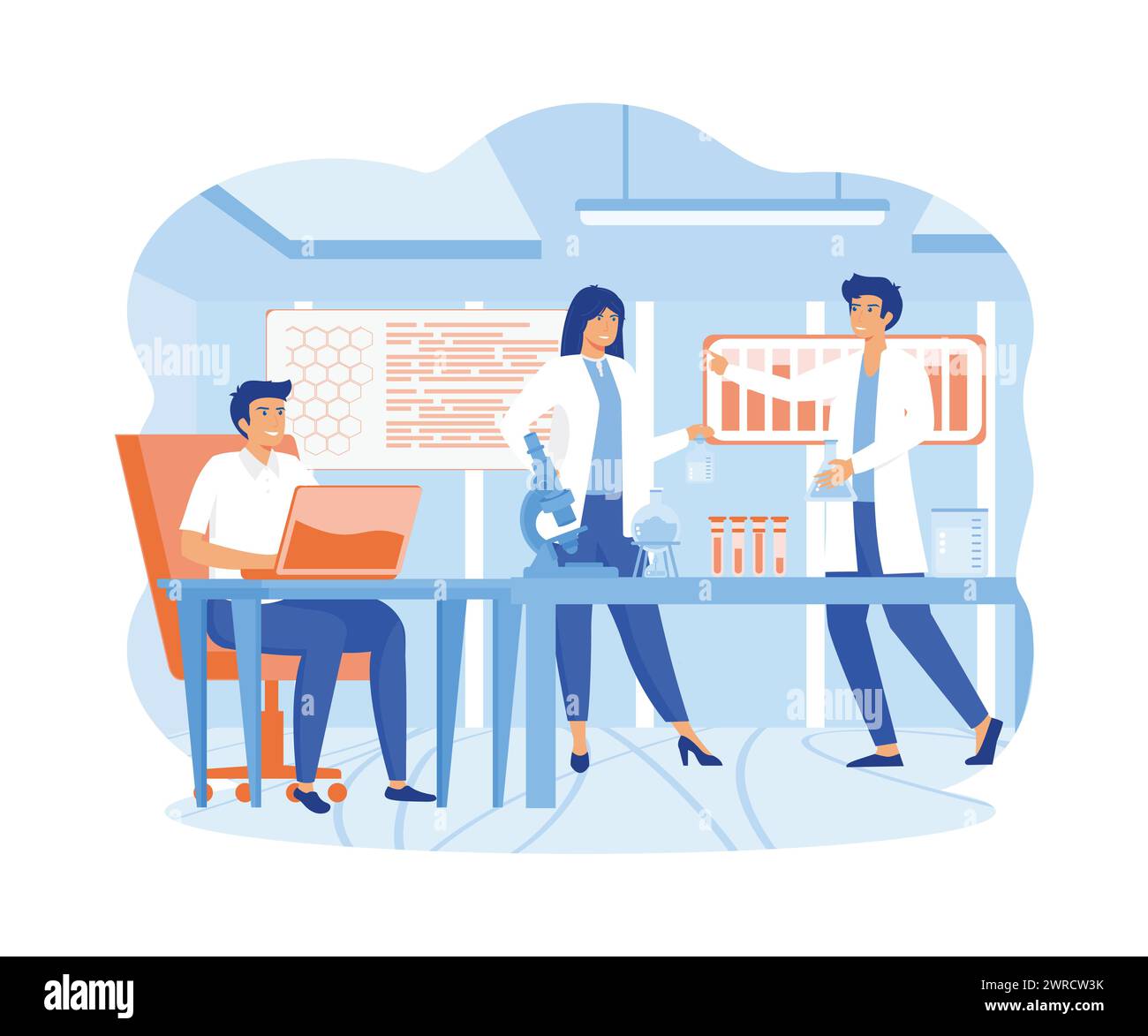 Scientists coat Stock Vector Images - Alamy