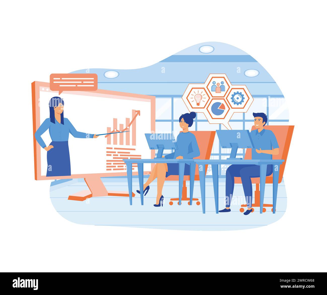 Training workers Stock Vector Images - Alamy