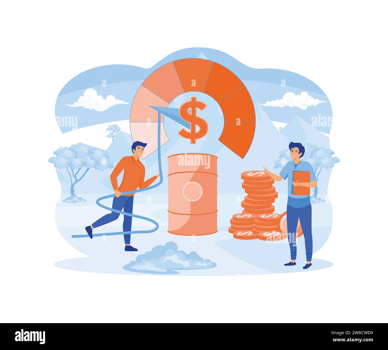 Cartoon oil barrel hi-res stock photography and images - Alamy