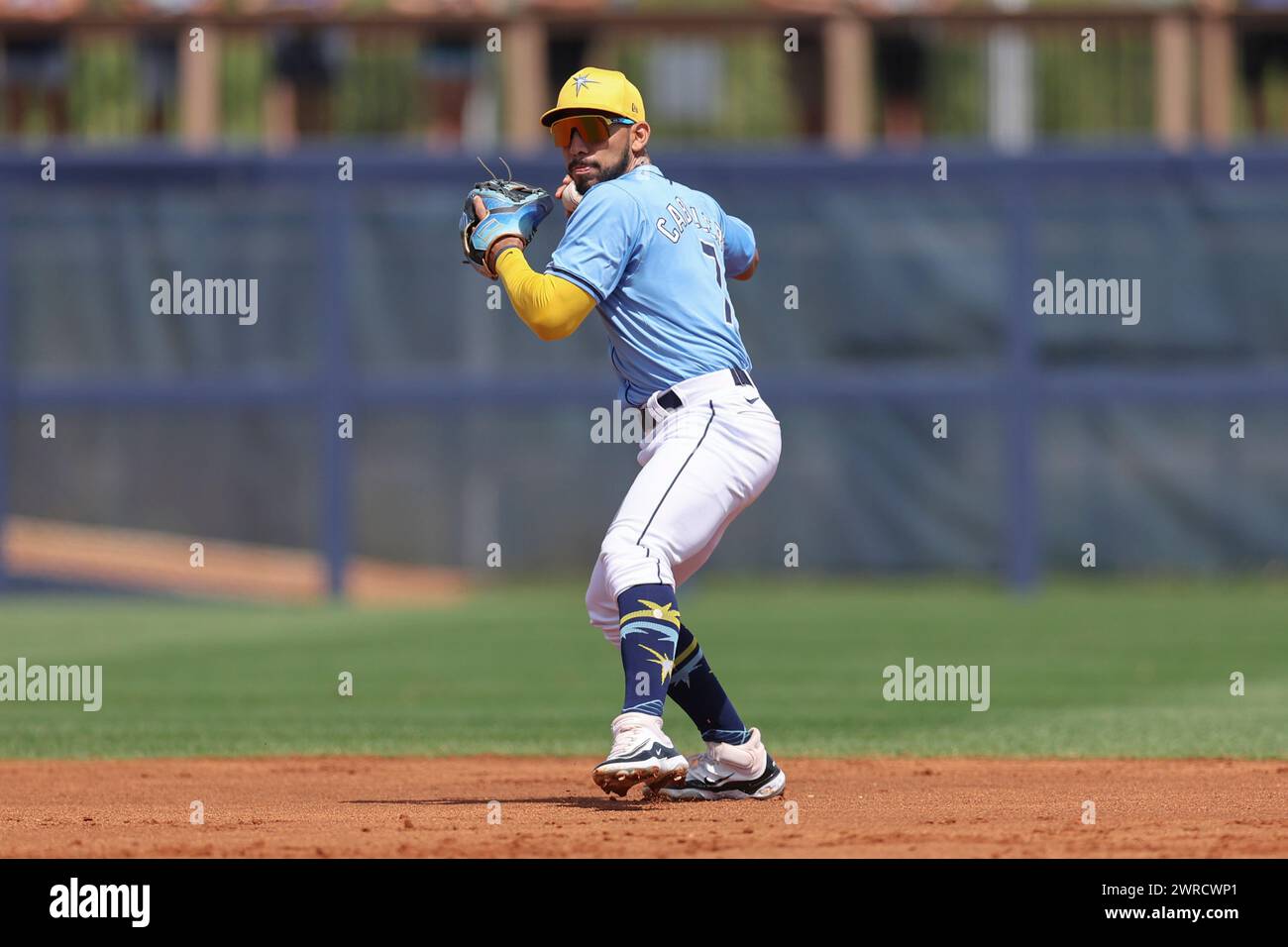 Port Charlotte, FL: Tampa Bay Rays second baseman Jose Caballero (7 ...