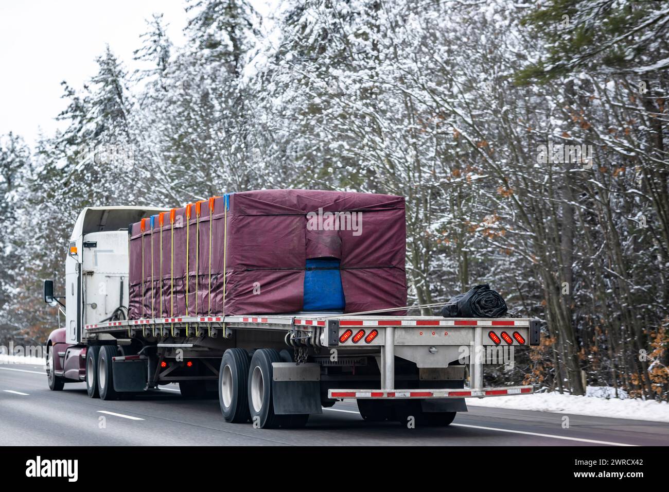 Industrial carrier long hauler white big rig semi truck tractor ...