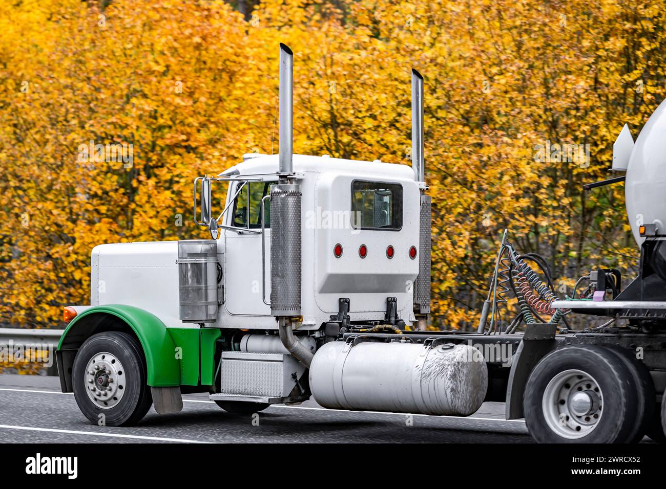 Industrial carrier local hauler white big rig semi truck tractor ...
