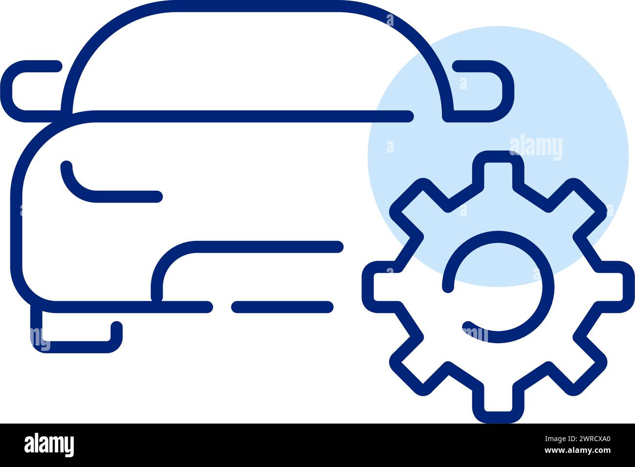 Vehicle engineering, configuration and maintenance. Car and cogwheel ...