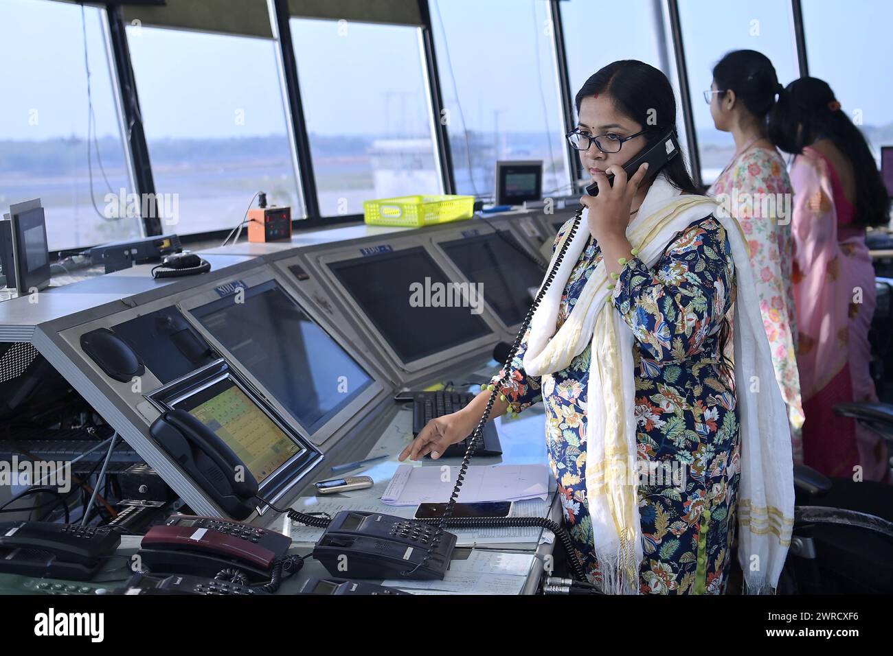 Female traffic controllers, Bipasha Hrangkhawl, Disha Chandra, and ...