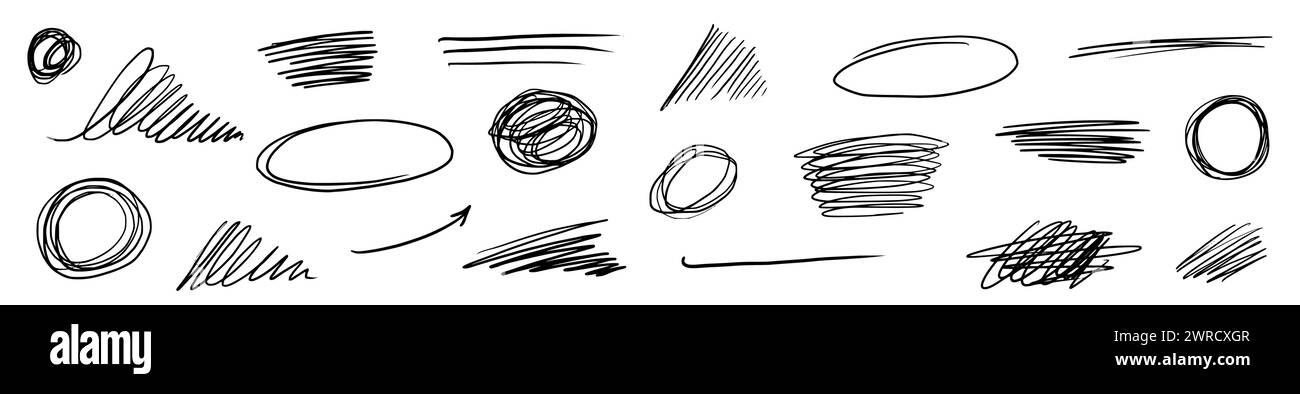 Scratch pen line scribble pencil vector. Scratch texture, pen line ...