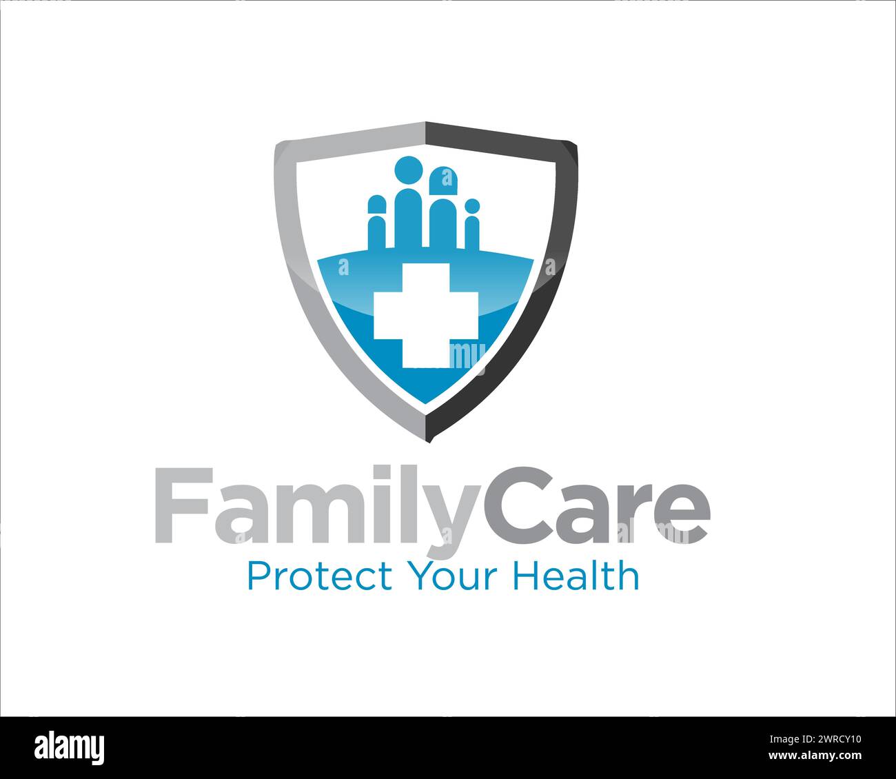 shield family care logo designs for medical protection logo Stock ...