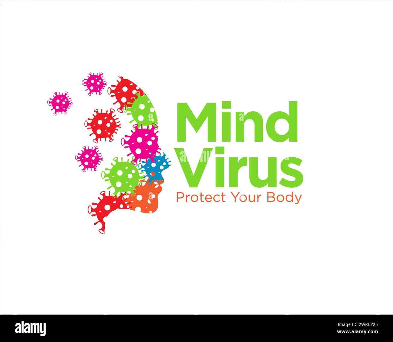 mind virus logo designs for medical protection and consult logo Stock ...