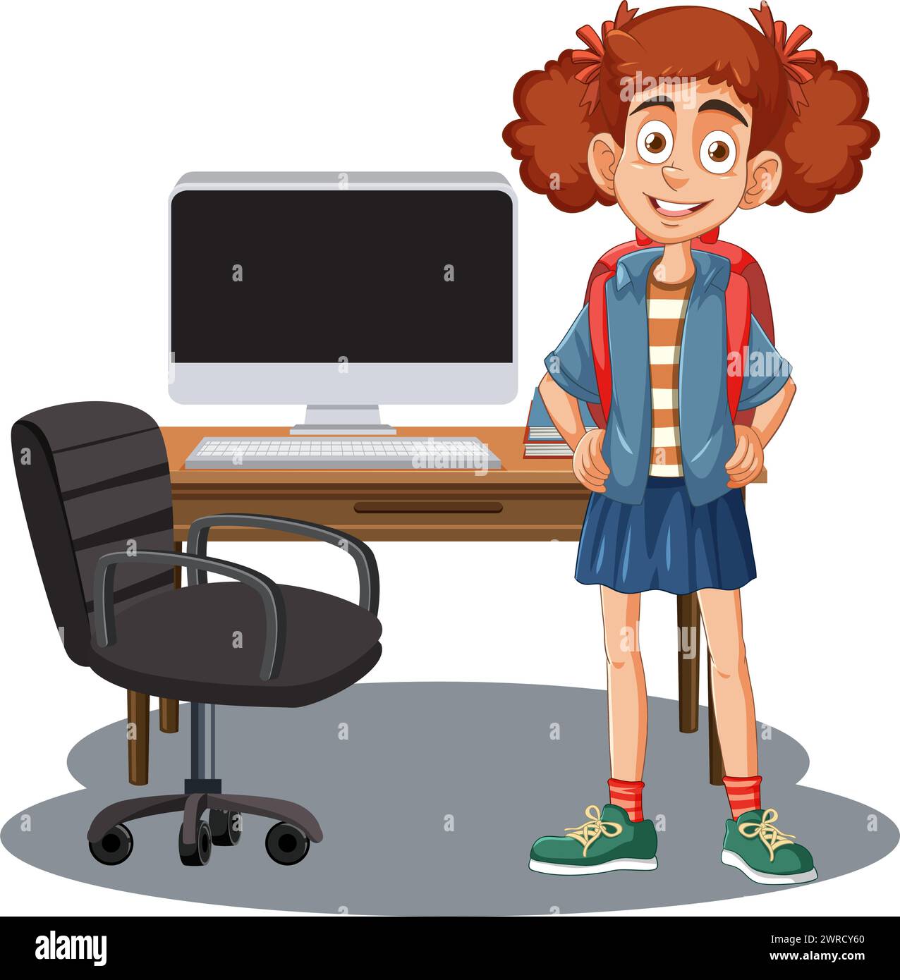 Female desk sneakers Stock Vector Images - Alamy