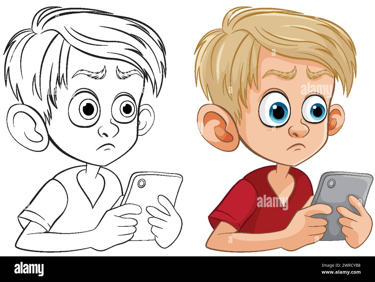 Child time smartphone Cut Out Stock Images & Pictures - Alamy