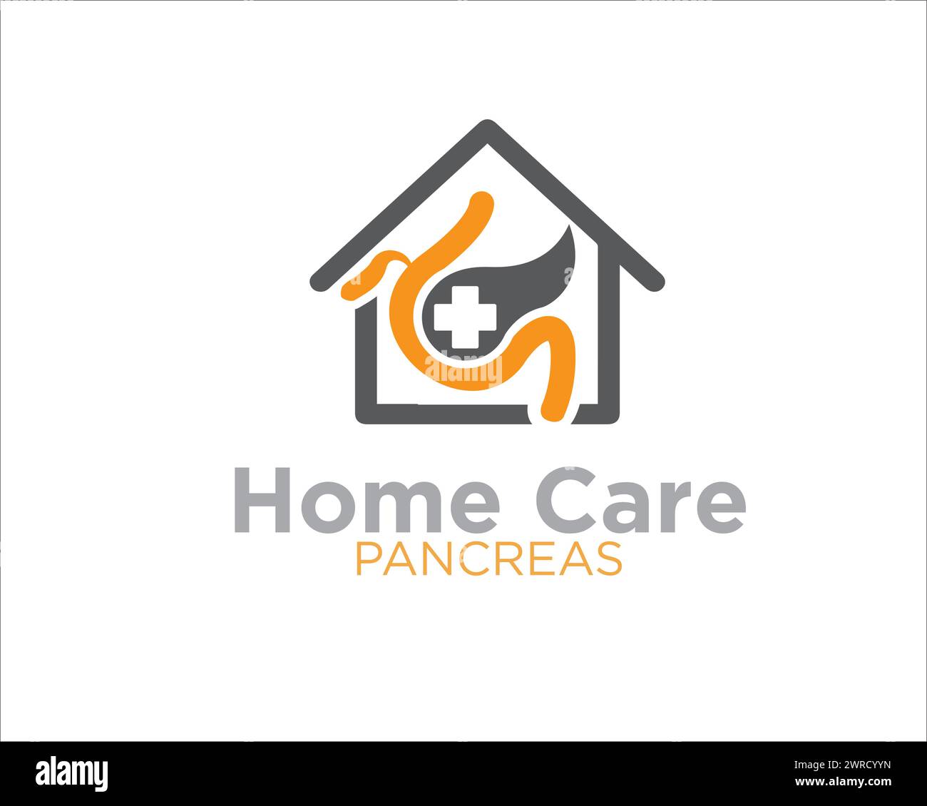 pancreas home care and health clinic logo designs Stock Vector Image ...