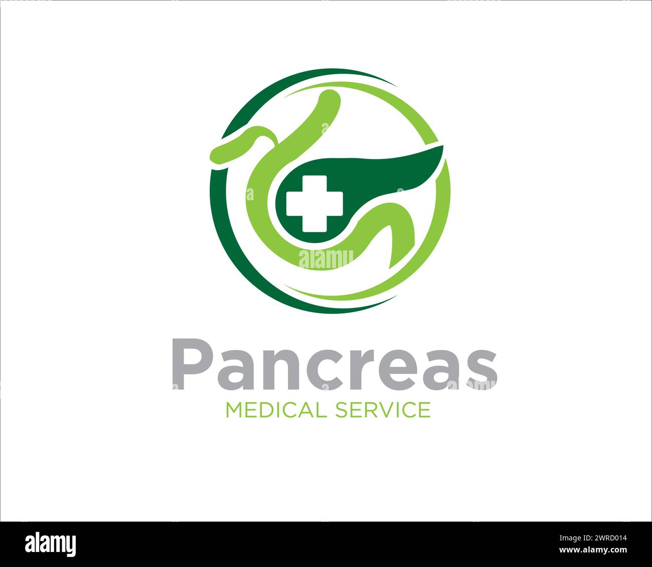 pancreas green logo designs for nature health service Stock Vector ...
