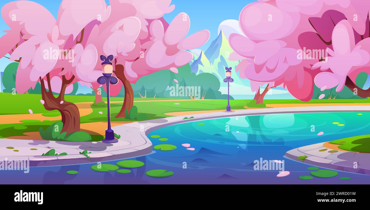 Japan river cherry blossom hi-res stock photography and images - Alamy