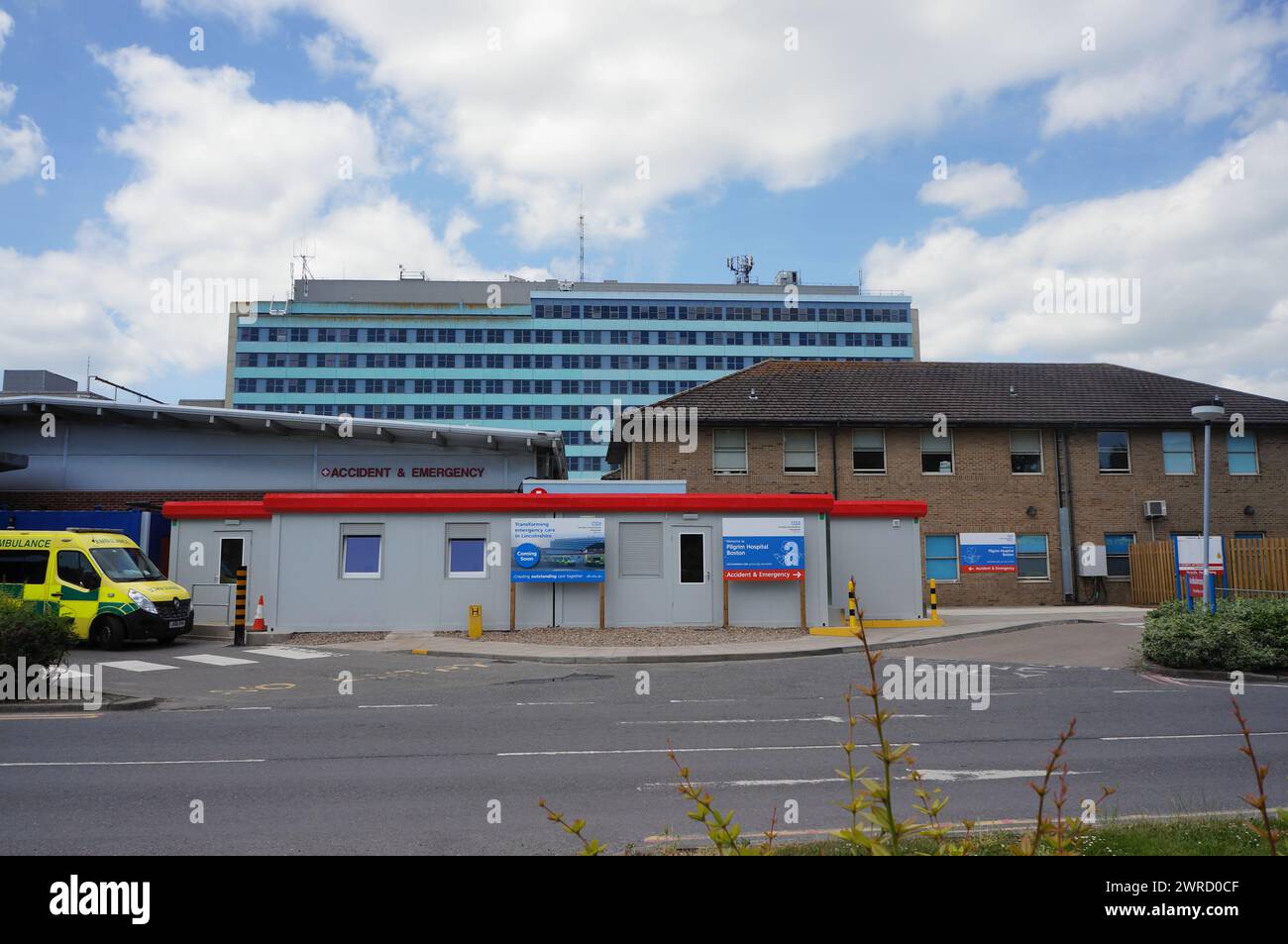 The Pilgrim Hospital buildings with the main multi-story block in the ...