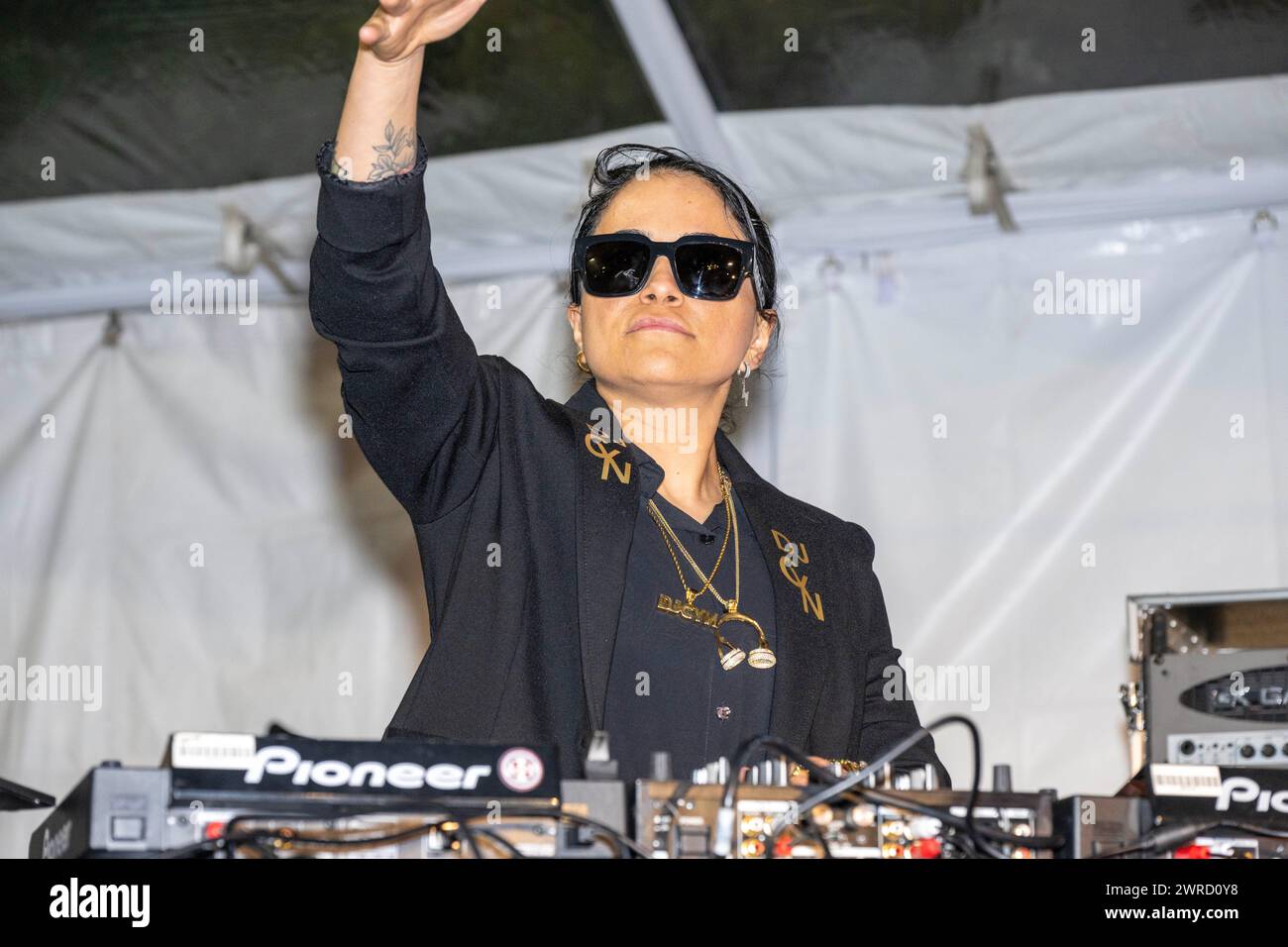 DJ Cyn on stage at Children Uniting Nations 24th Annual Academy Awards Celebration and Oscars ...