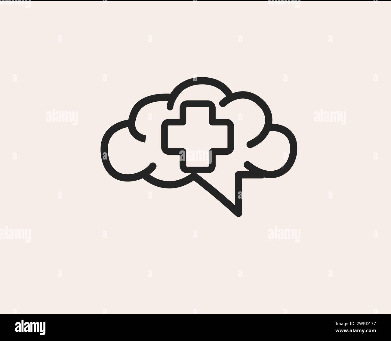 cross mind health care logo for medical and clinic logo Stock Vector ...