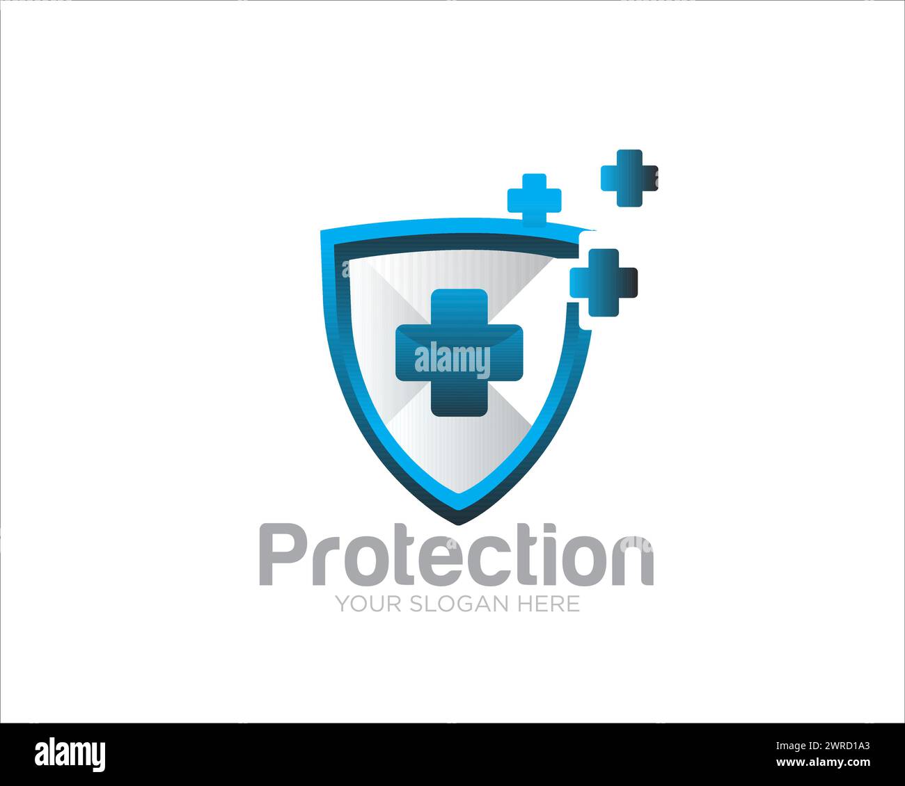 cross protection logo designs simple modern for medical service Stock ...