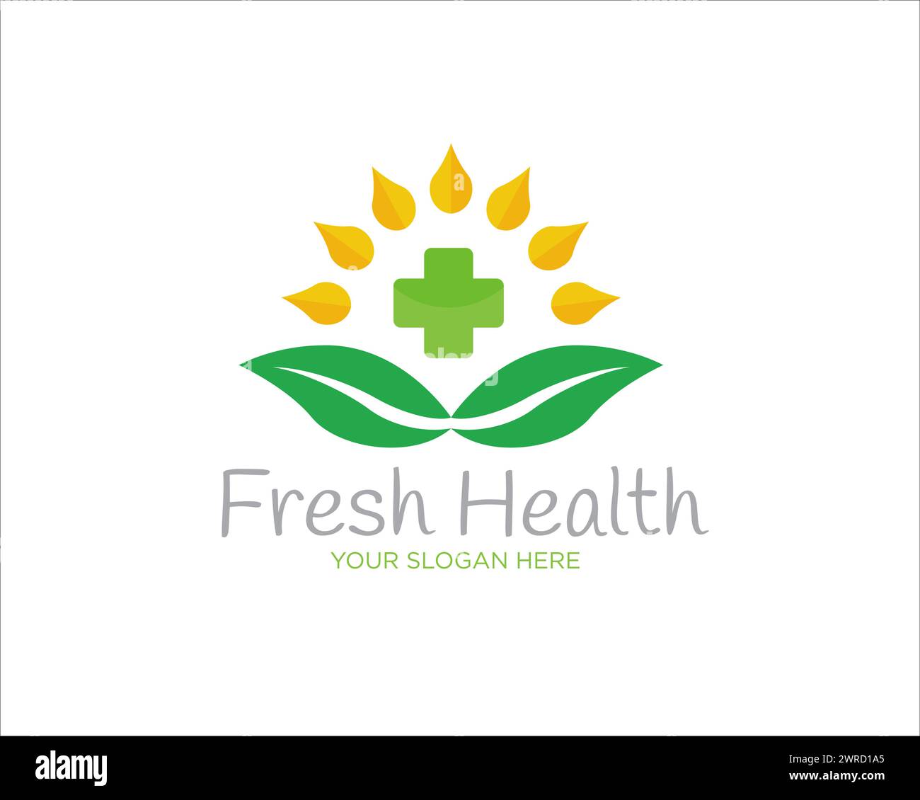 Leaf logo designs care Stock Vector Images - Alamy