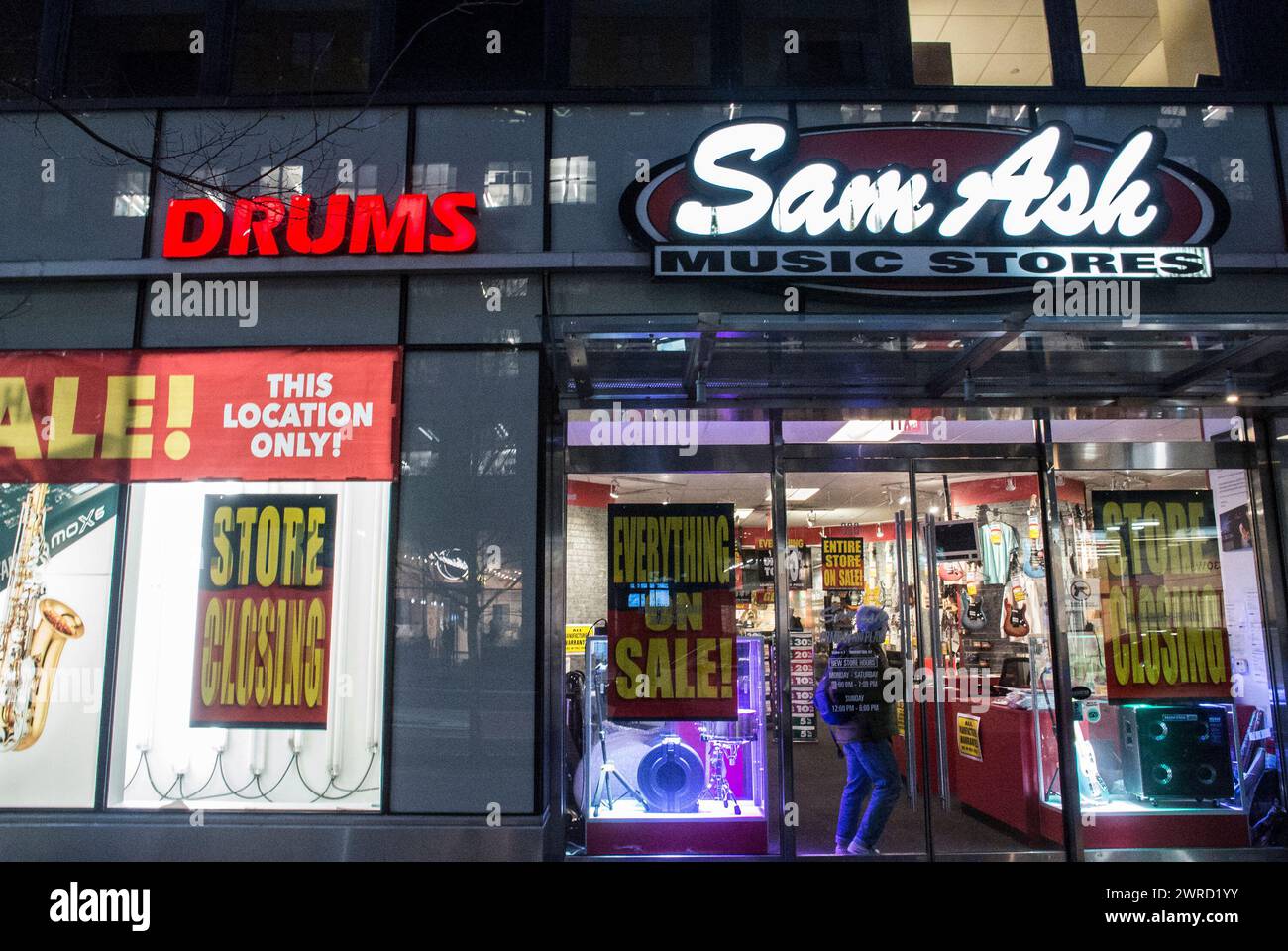 New York, New York, USA. 11th Mar, 2024. SAM ASH flagship music retail ...