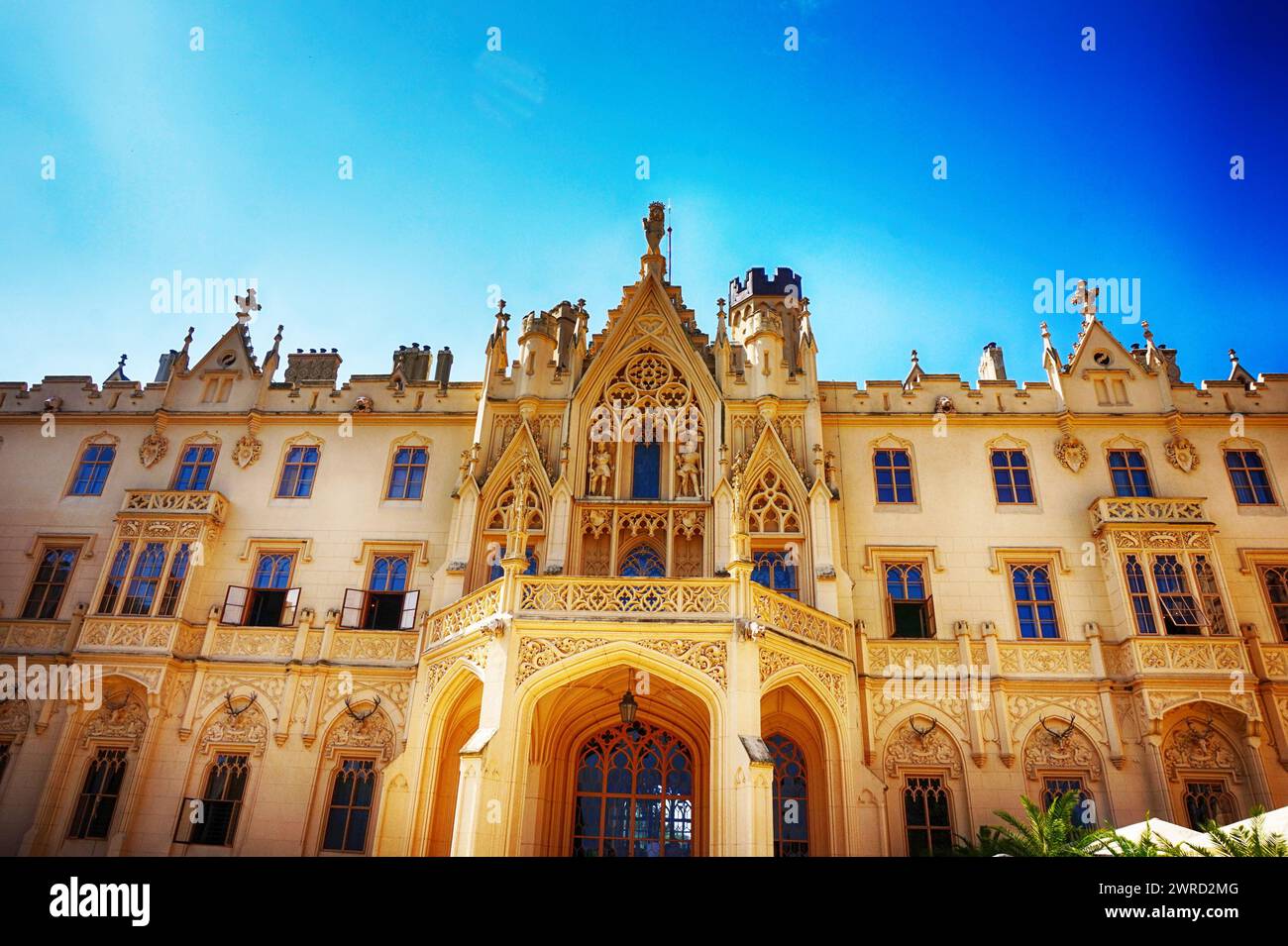 Lednice castle in the summer from Czech republic Stock Photo - Alamy