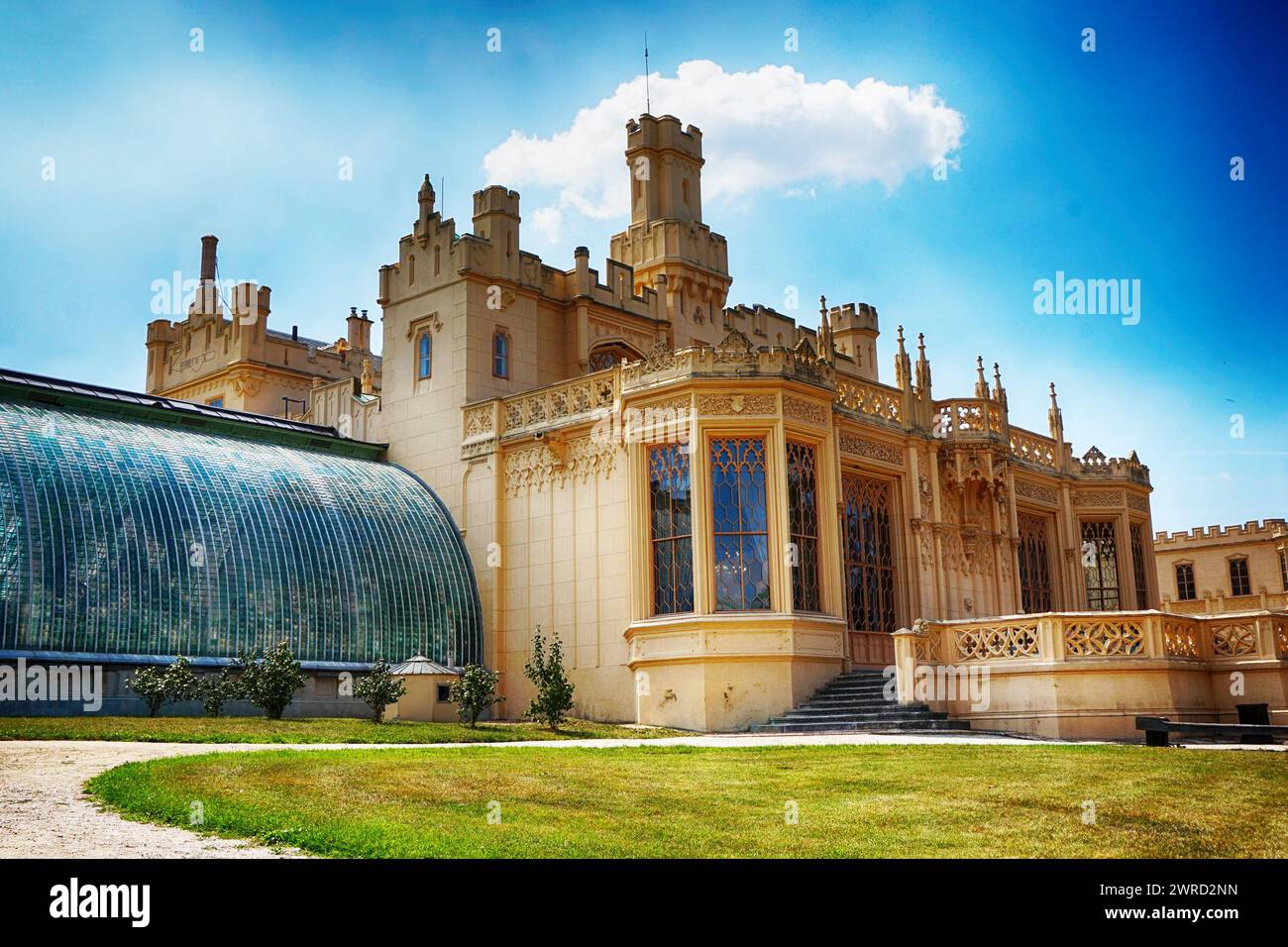 Lednice castle in the summer from Czech republic Stock Photo - Alamy