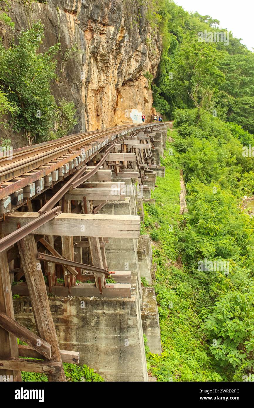 Tham Krasae railway landmark of Kanchanaburi. the whole world knows ...