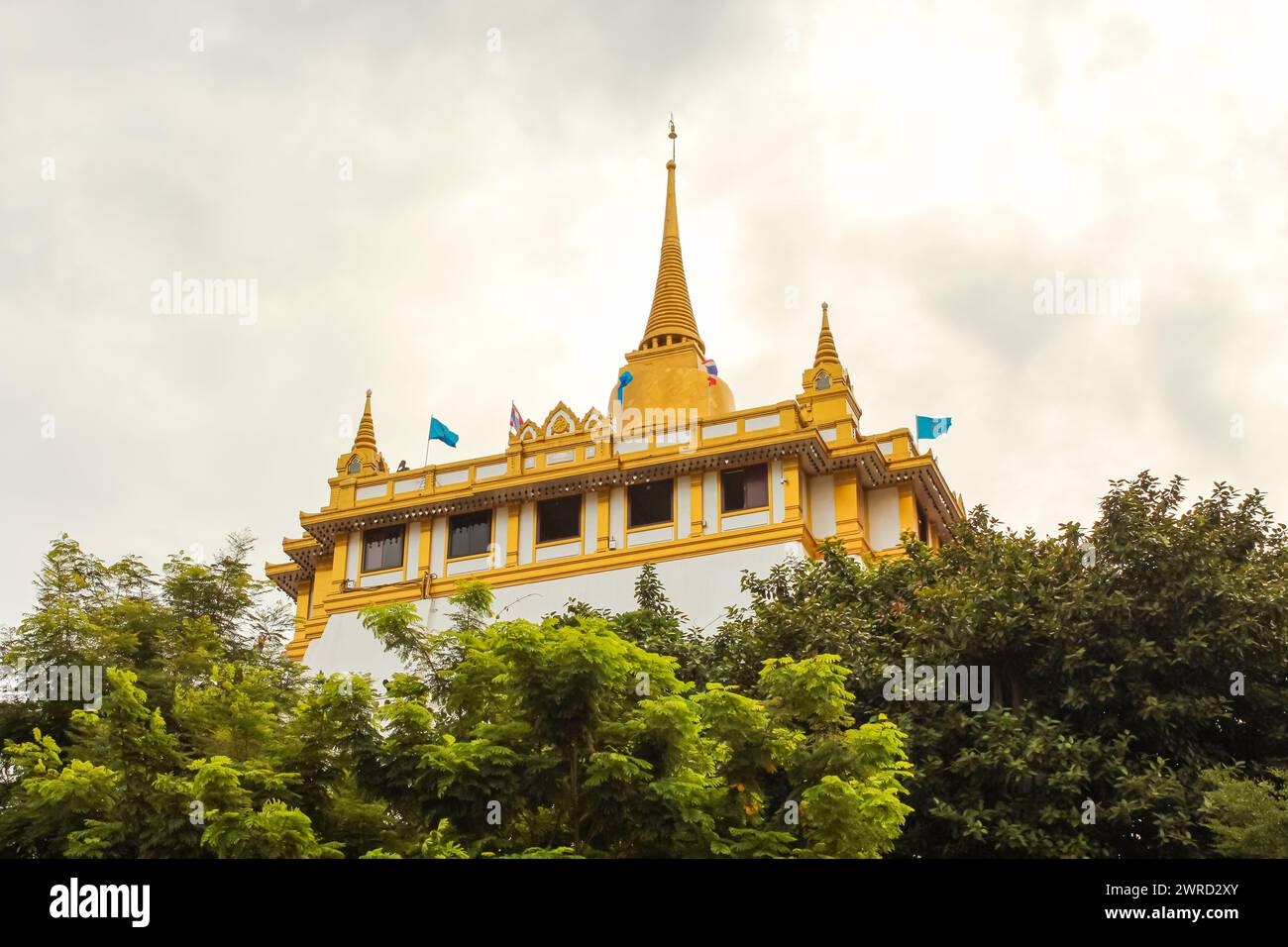 Bangkok - Thailand - 5 JAN 2019: The golden mount (Wat Sraket) and ...