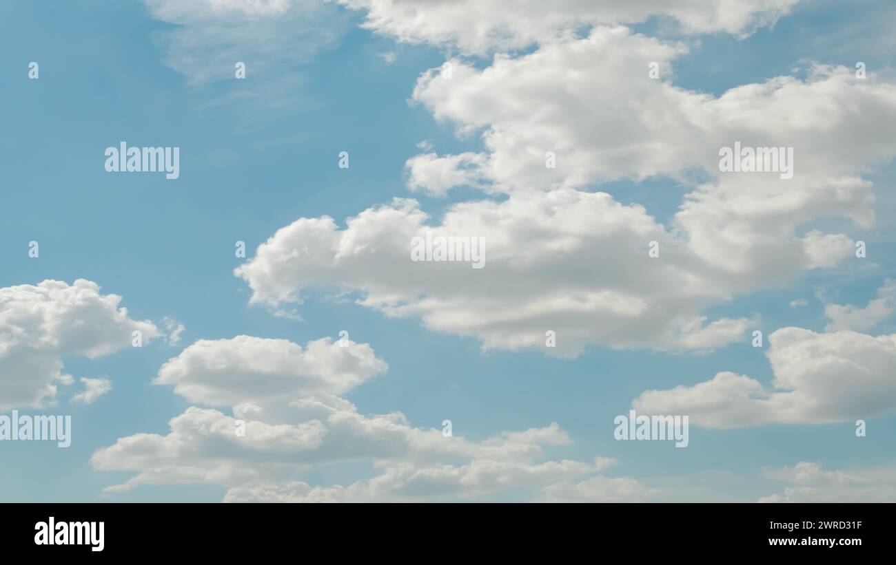 banner of a calm summer sky with clouds Stock Photo - Alamy