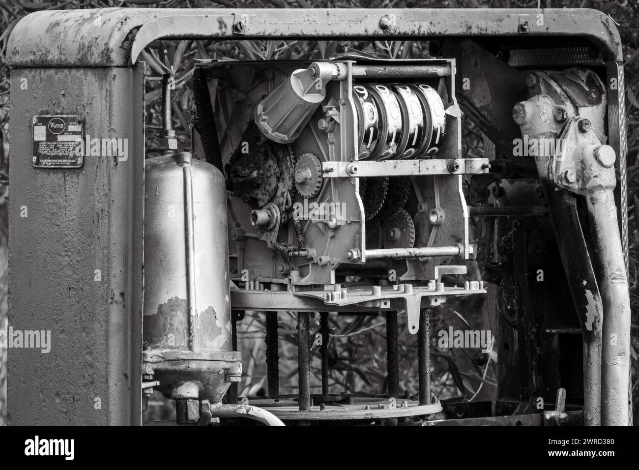 A grayscale closeup of a mechanical system Stock Photo - Alamy