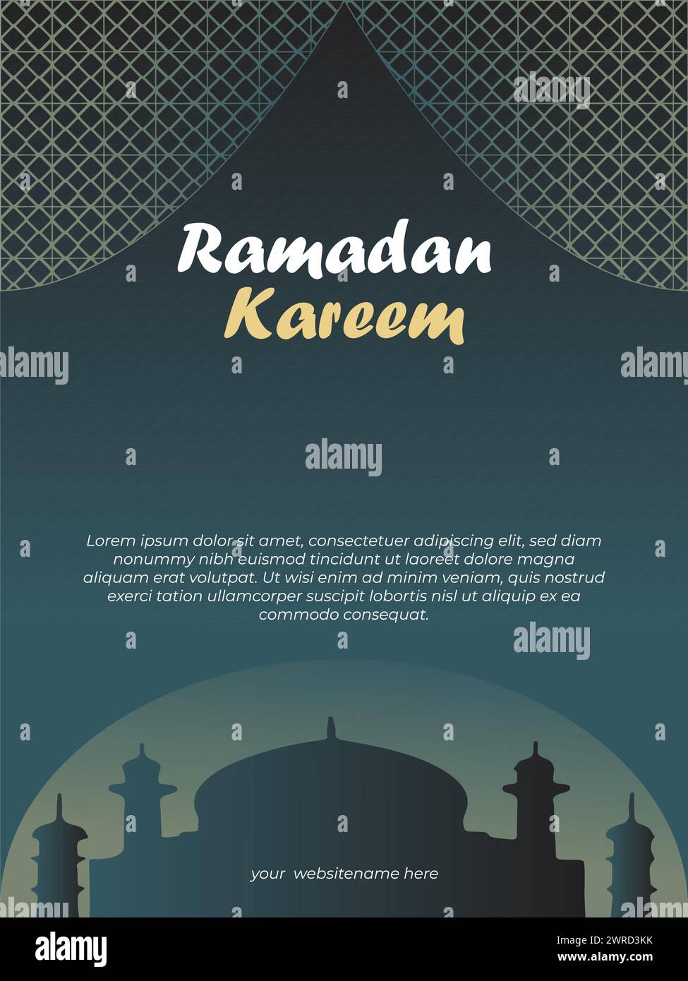 Ramadan Kareem vertical Poster Template Stock Vector Image & Art - Alamy