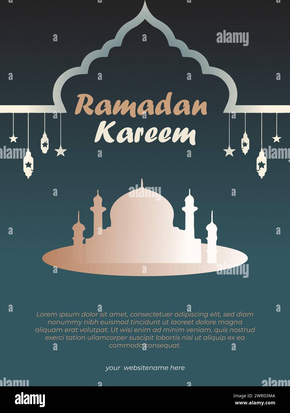 Ramadan Kareem vertical Poster Template Stock Vector Image & Art - Alamy