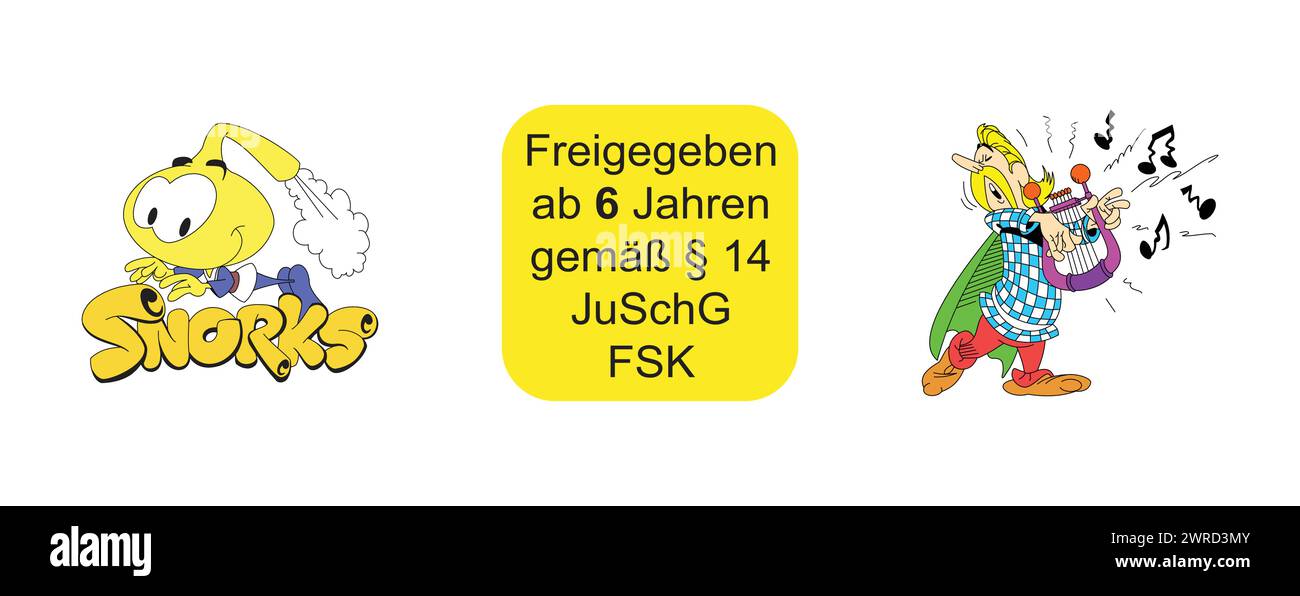 Asterix Cacafonix, Snorks, FSK 6 - Freiwillige Selbstkontrolle. Arts ...