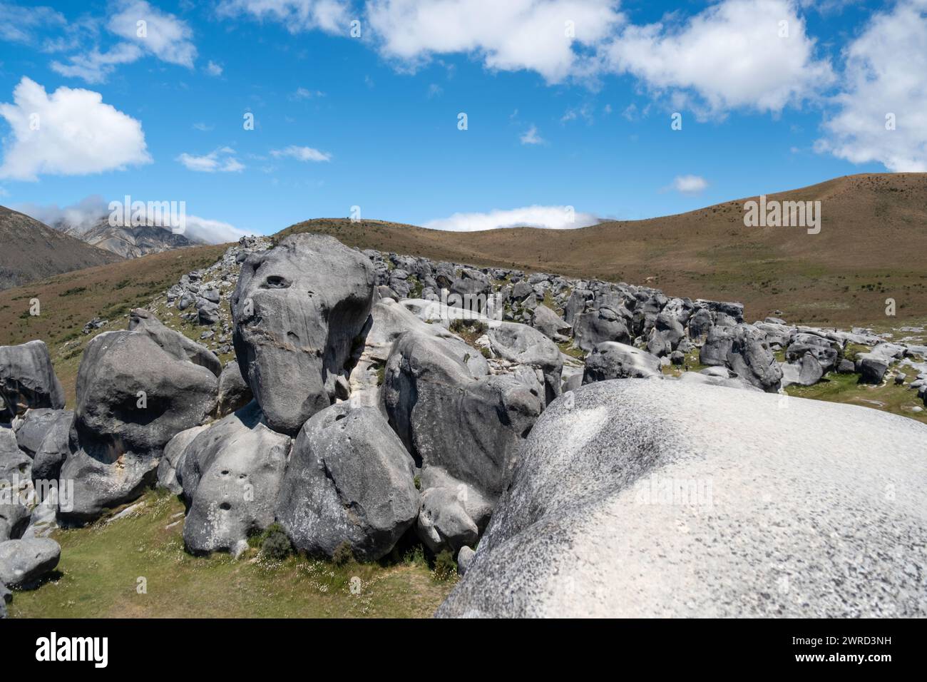 Kura tawhiti castle hill conservation area new zealand hi-res stock ...