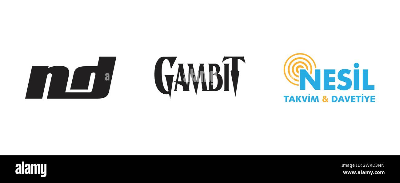 ND studio, nesil takvim, Gambit. Arts and design vector logo on ...