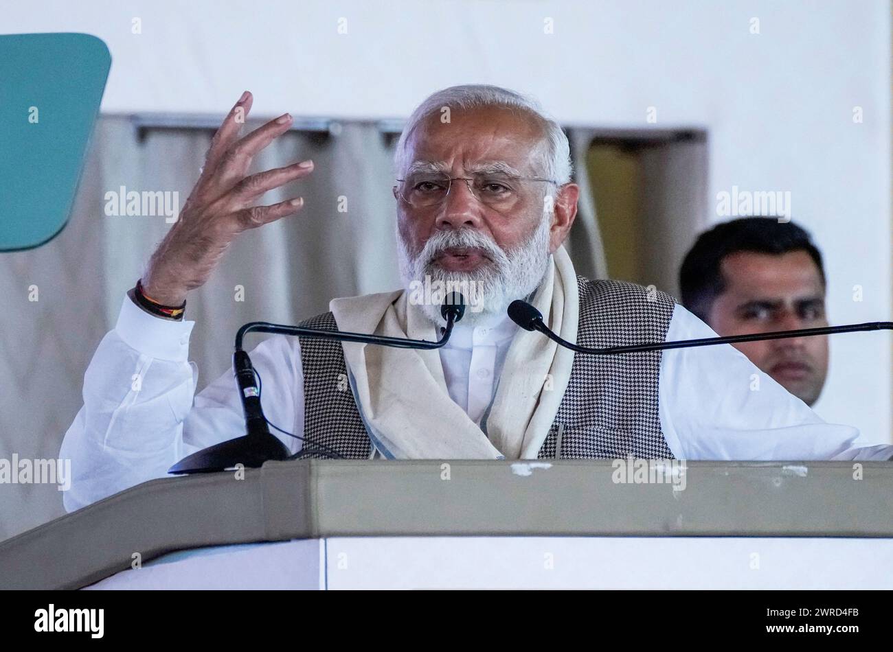 Indian Prime Minister Narendra Modi speaks during the launch of the ...