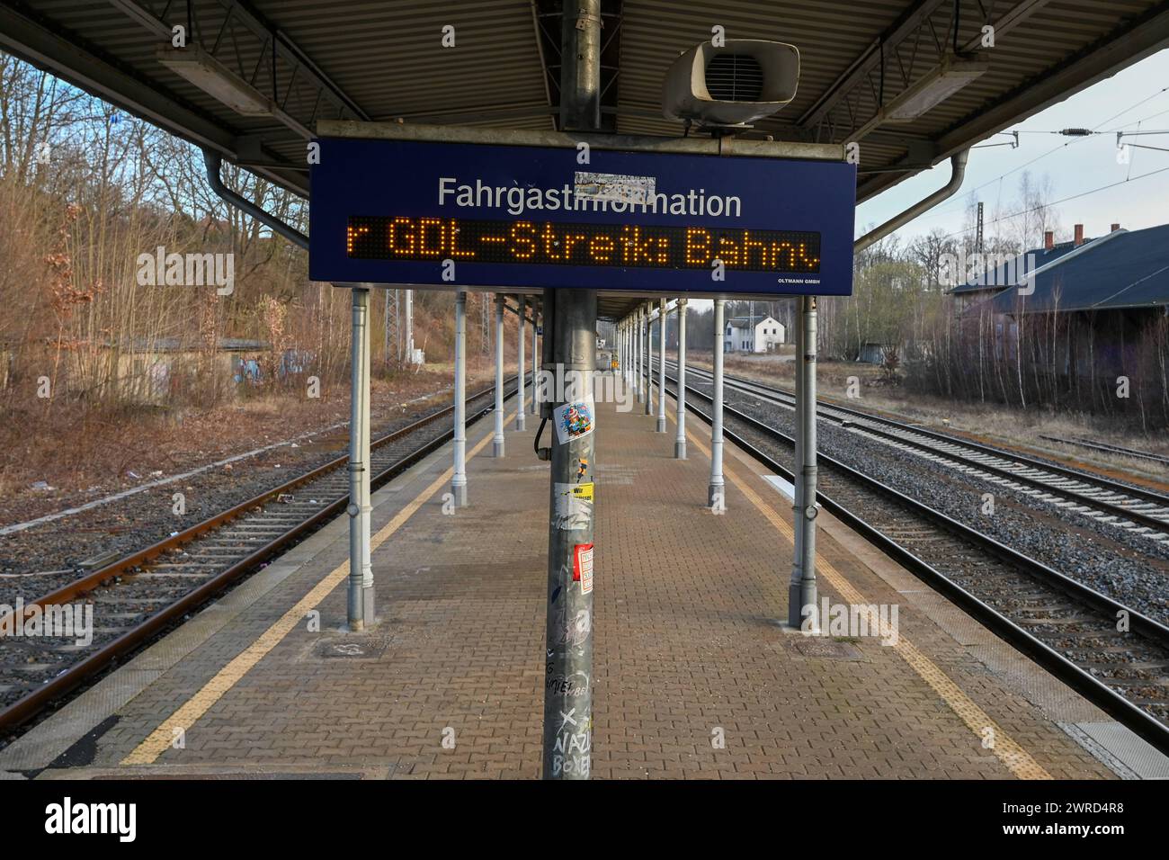 Waldheim - GDL-Streik bei der Deutschen Bahn trifft erneut zahlreiche Bahnkunden in Sachsen 12. ...