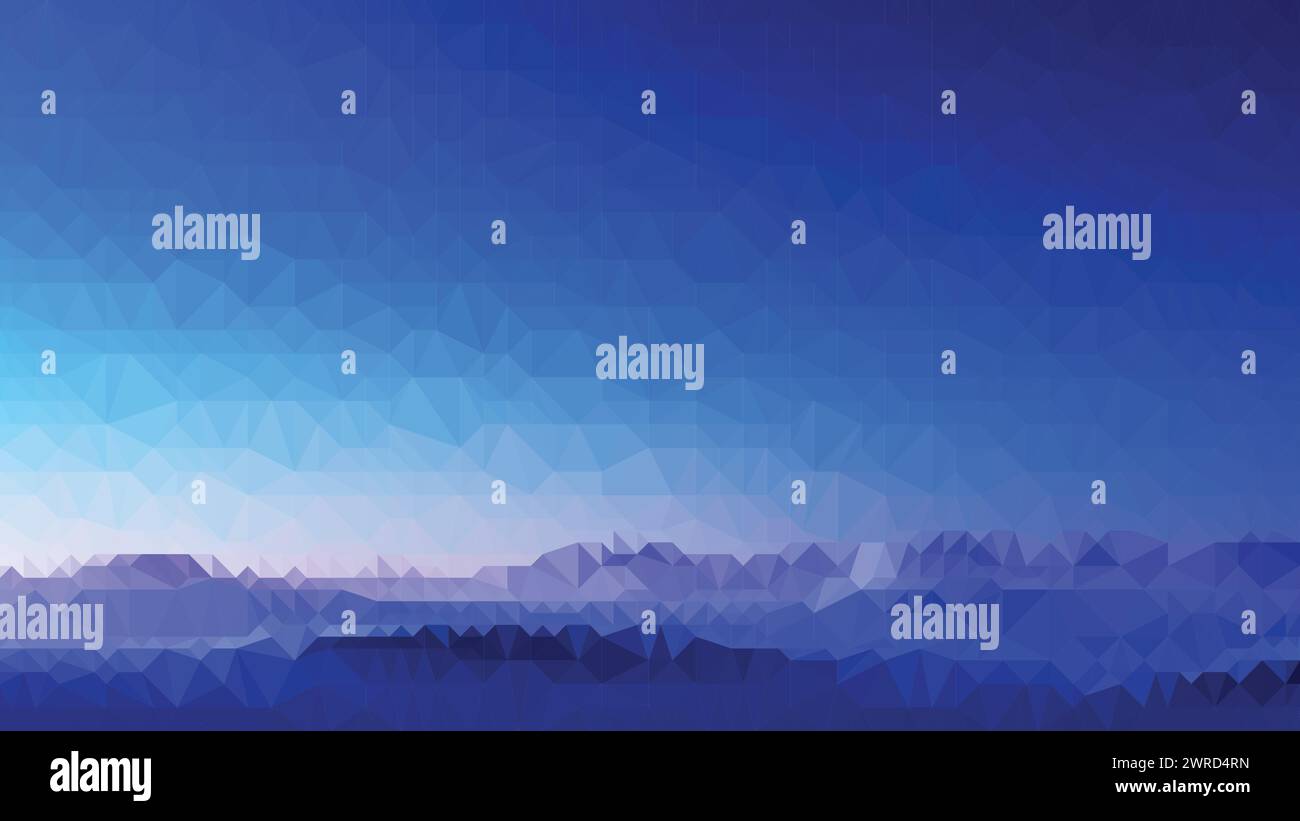Vector landscape with blue Low poly sky, abstract colorful background ...