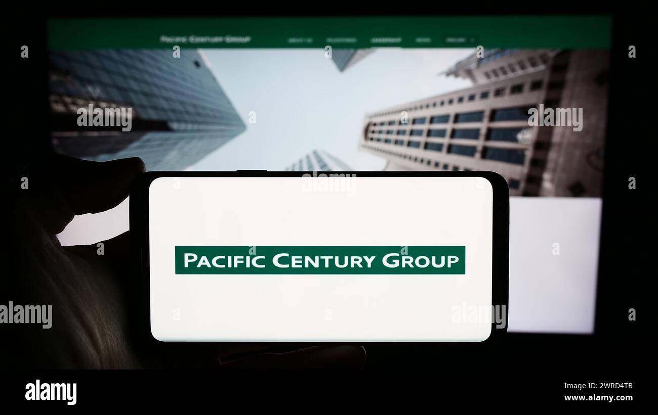 Pacific century group logo hi-res stock photography and images - Alamy