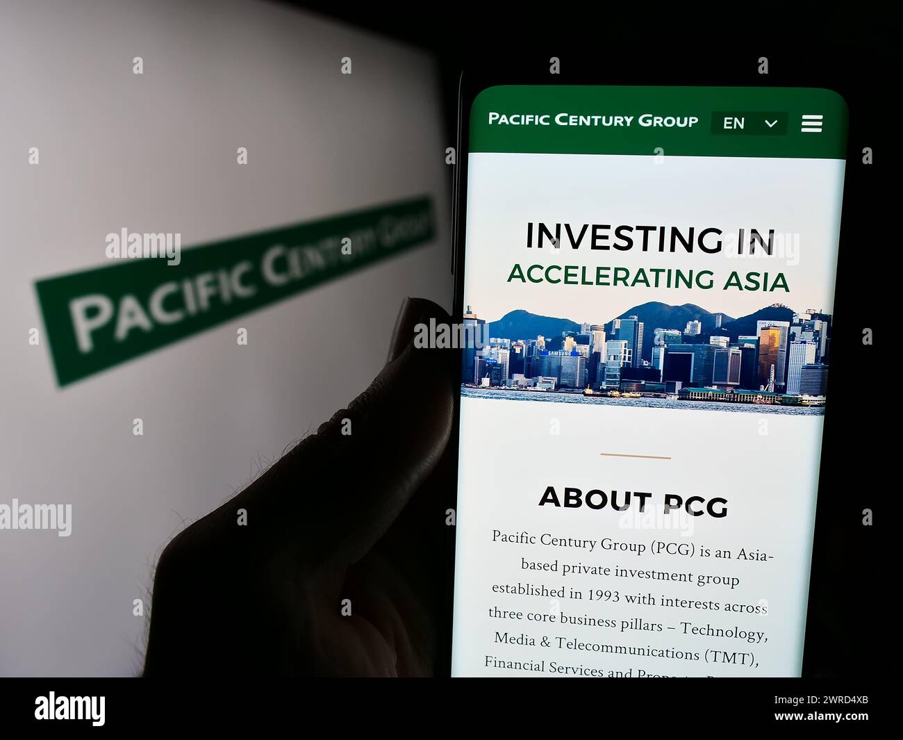 Pacific century group logo hi-res stock photography and images - Alamy