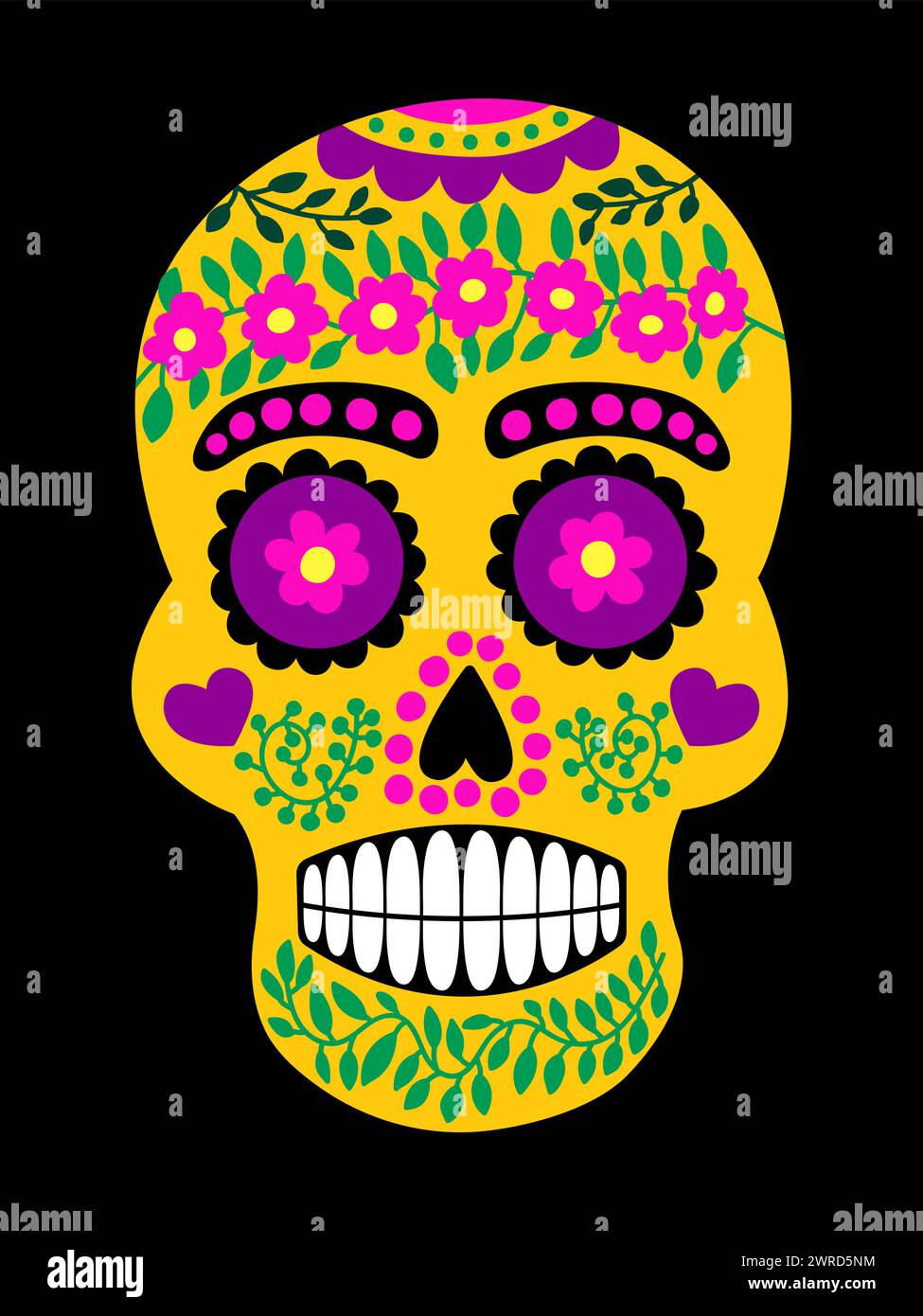 Skull mexican day dead Stock Vector Images - Alamy