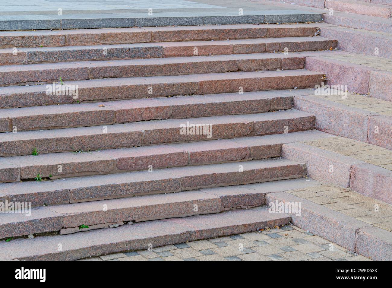 The view of the staircase in the outdoors. Type of concrete steps ...