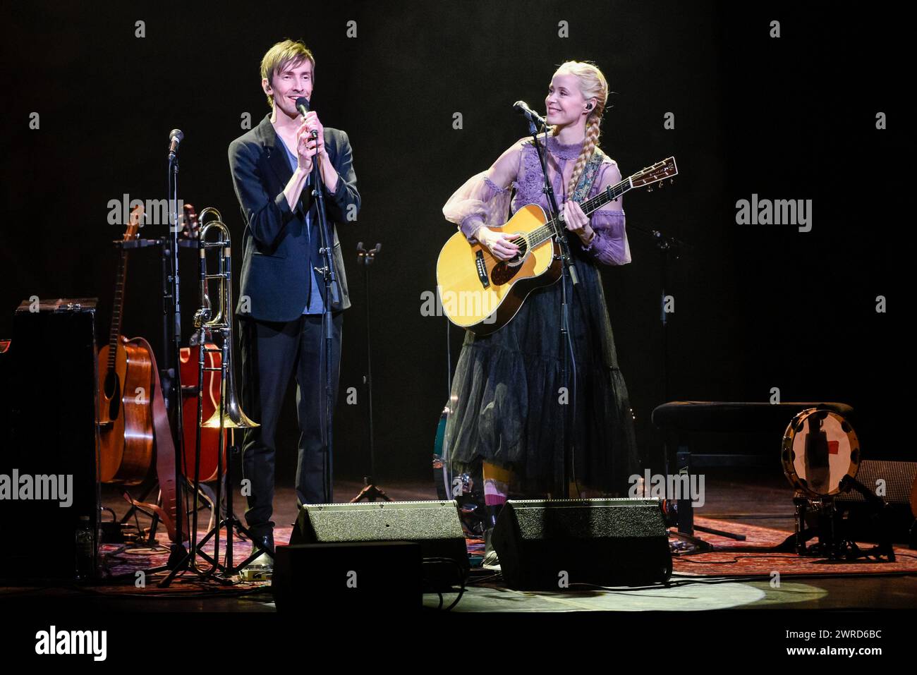 Copenhagen, Denmark. 10th, March 2024. Tina Dickow and Helgi Jonsson ...