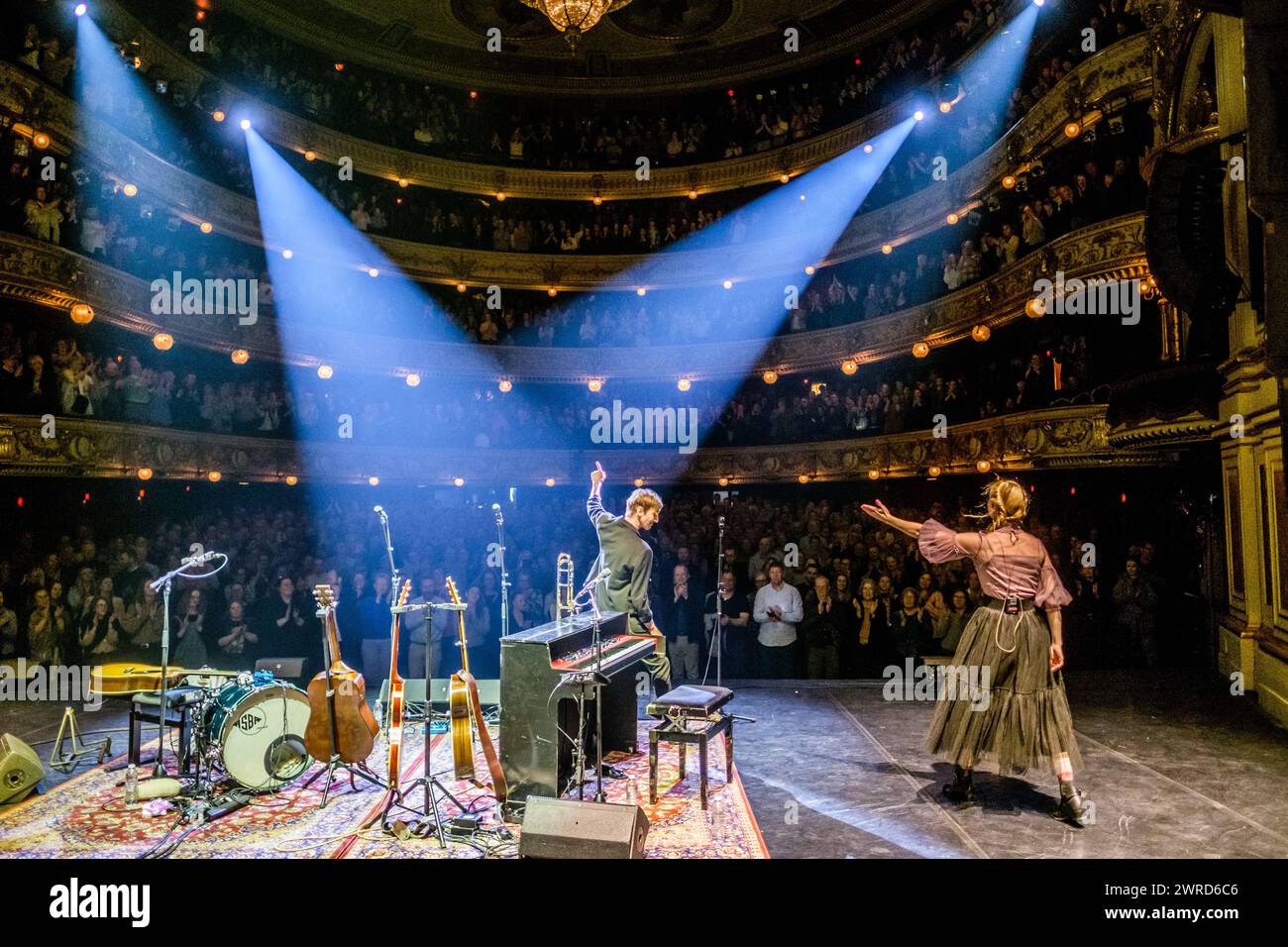 Copenhagen, Denmark. 10th, March 2024. Tina Dickow and Helgi Jonsson ...