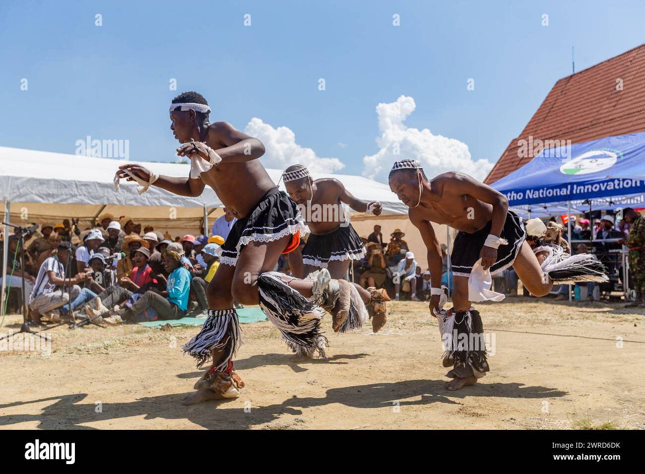 Maseru, Lesotho. 11th Mar, 2024. Performers dance during the Moshoeshoe ...