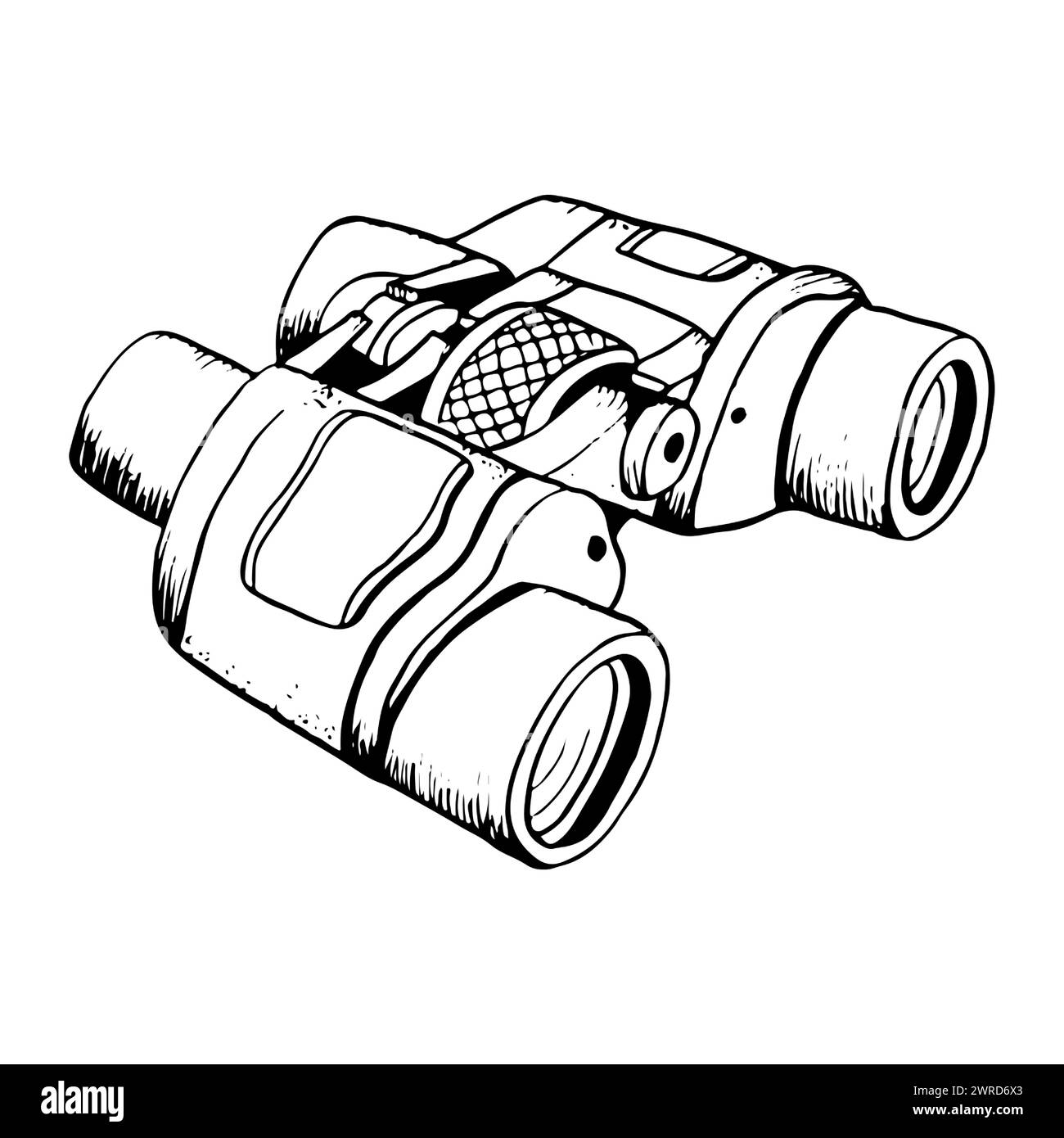 Modern binoculars on white Stock Vector Images - Alamy